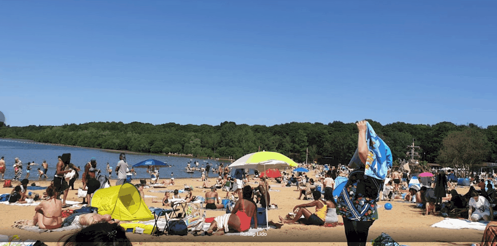 Ruislip Lido Beach July 2021
