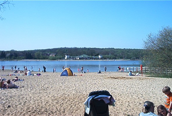 Ruislip Lido Beach Looking Towards The Pub